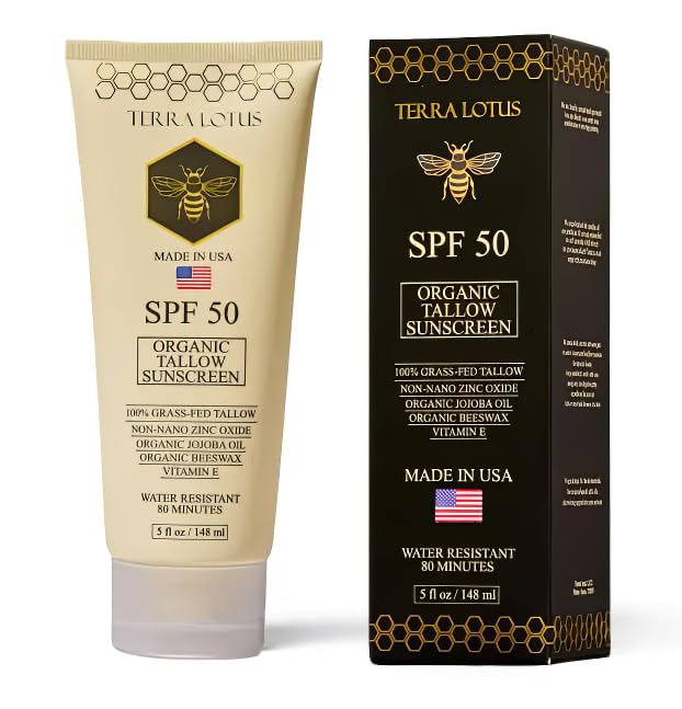 Organic Tallow Sunscreen 50 SPF - (5 Oz) – Terra Lotus